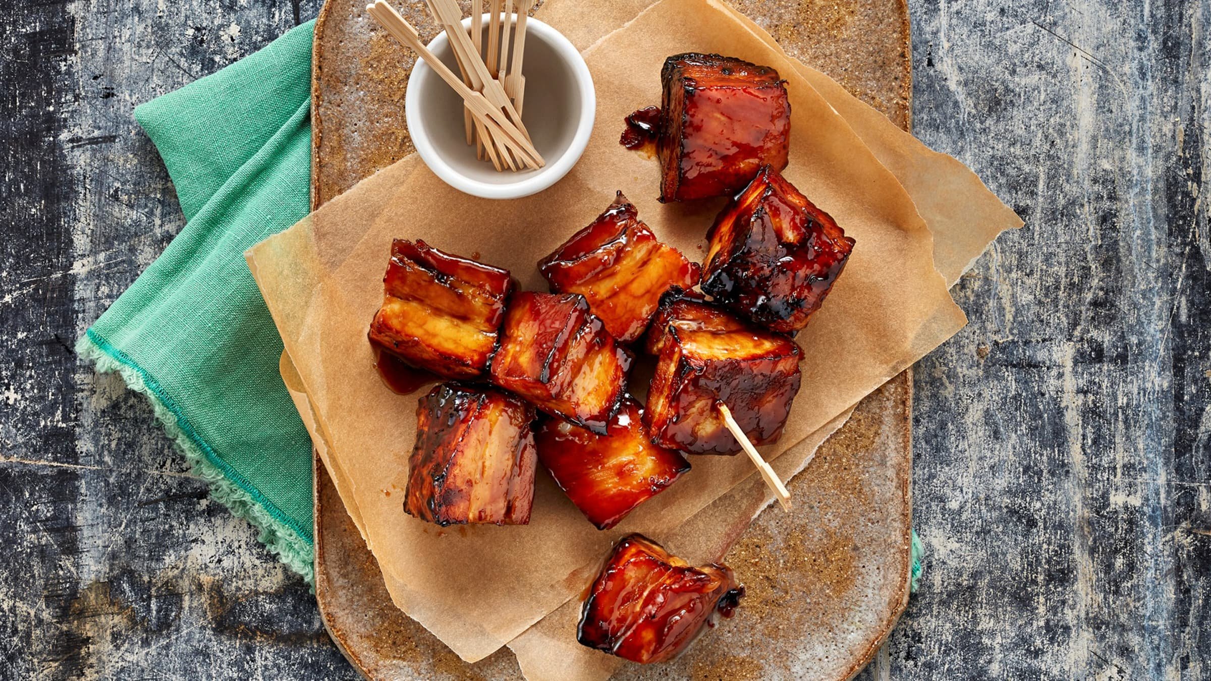 Bourbon Glazed Pork Belly Bites | CSR Sugar
