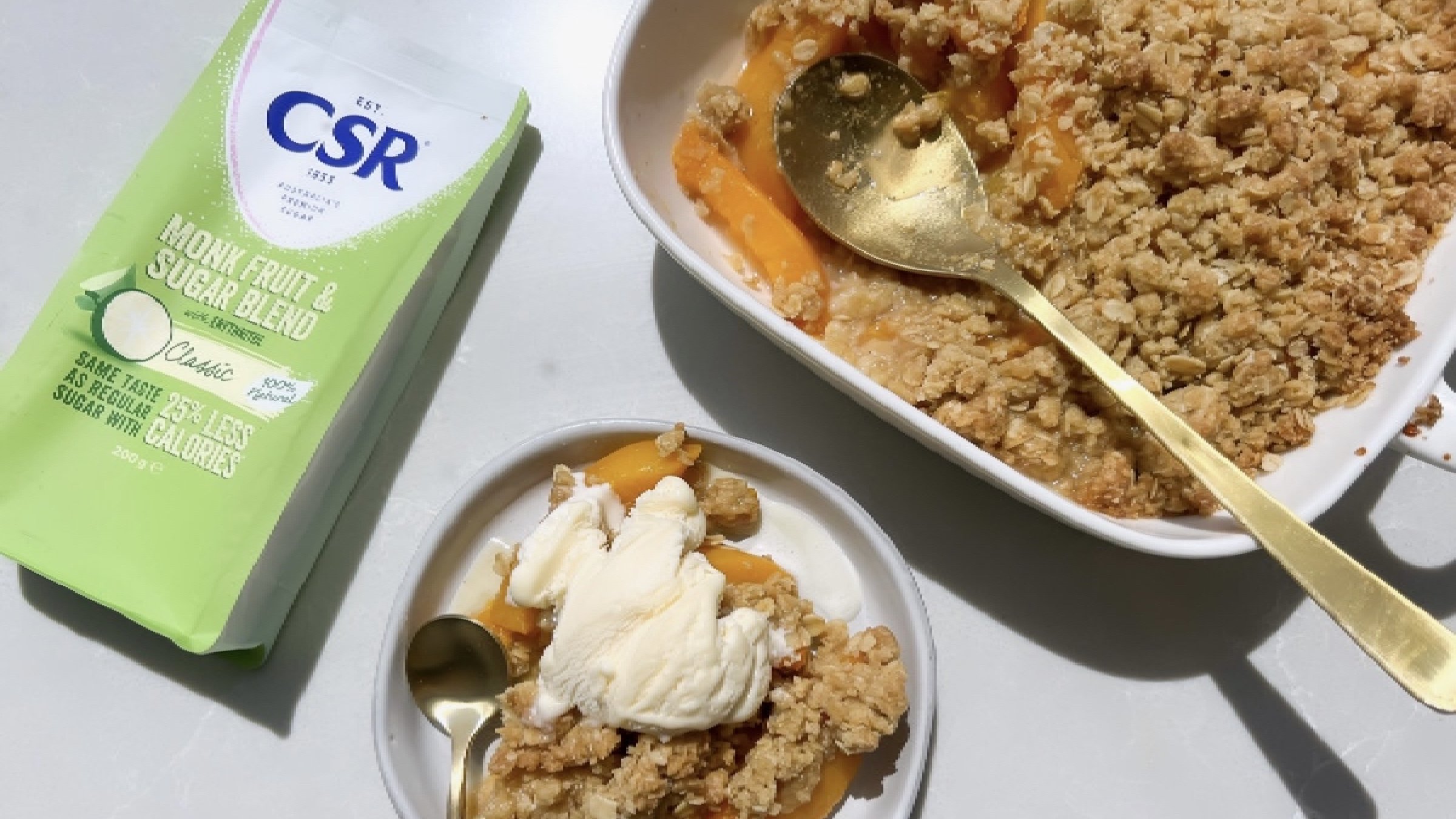 Peach Crumble | CSR Sugar